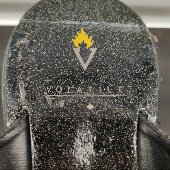 Volatile | Shoes | Vtg Y2k 9s Chunky Platform Black Metallic Sparkle ...